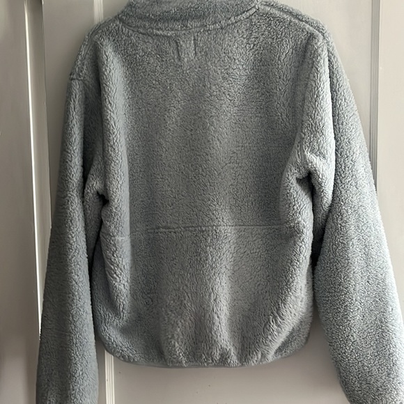 Lord & Taylor | Sweaters | Fuzzy Light Blue Quarter Zip Looks Grey In ...